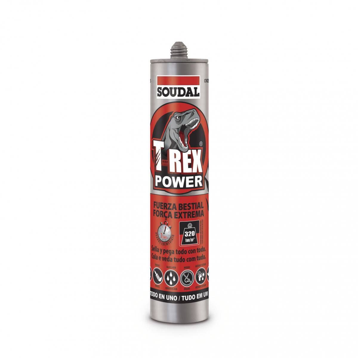 Cola e Veda Soudal T-Rex Power 290ml - 00973-2 - Armazéns Reis