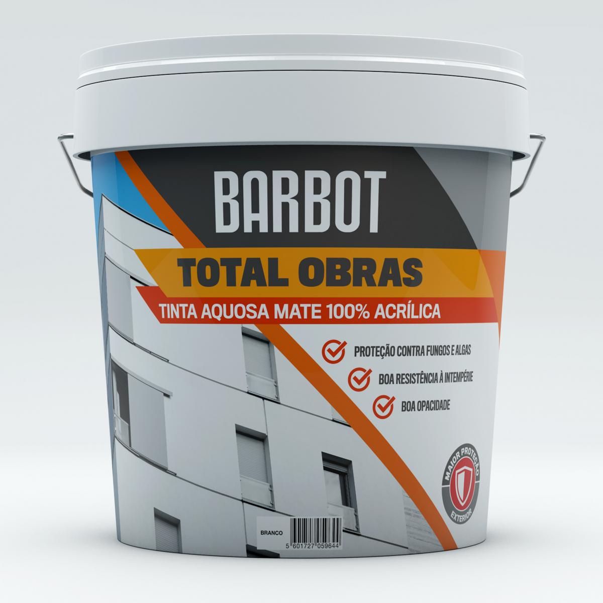 Tinta Aquosa Mate Exterior Barbot Total Obras 15L - 03069-2 - Armazéns Reis
