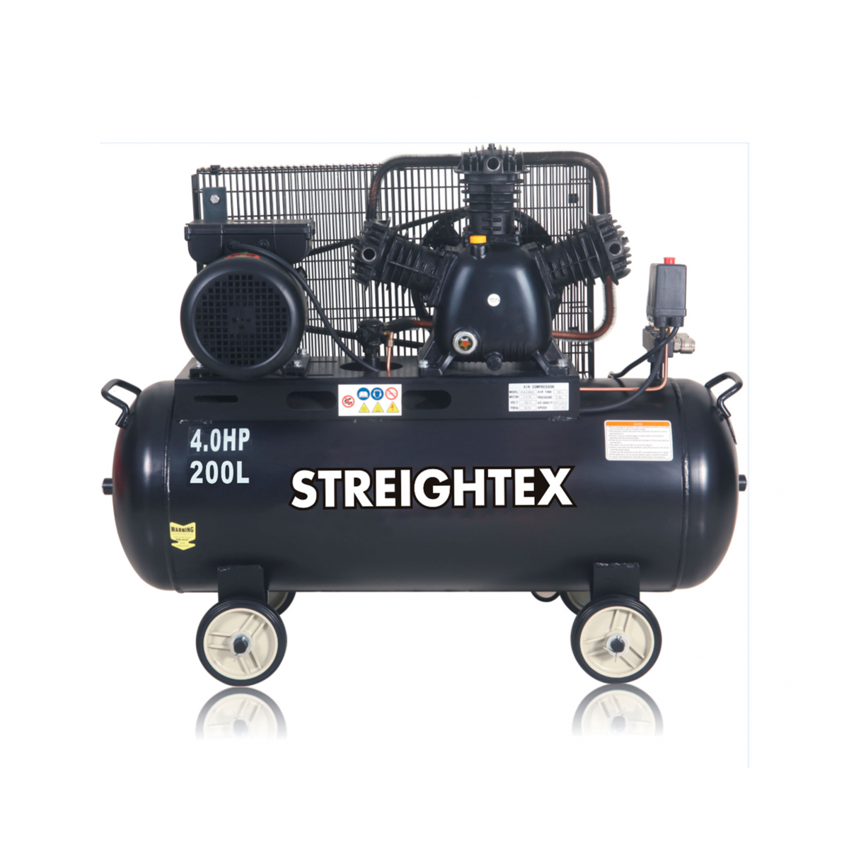 Compressor Streightex 200L 4HP - 5609875124498-3 - Armazéns Reis