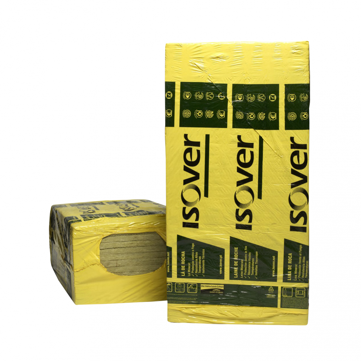 Painel de Lã de Rocha Hidrófuga Não Revestido 150kg 40mm ...