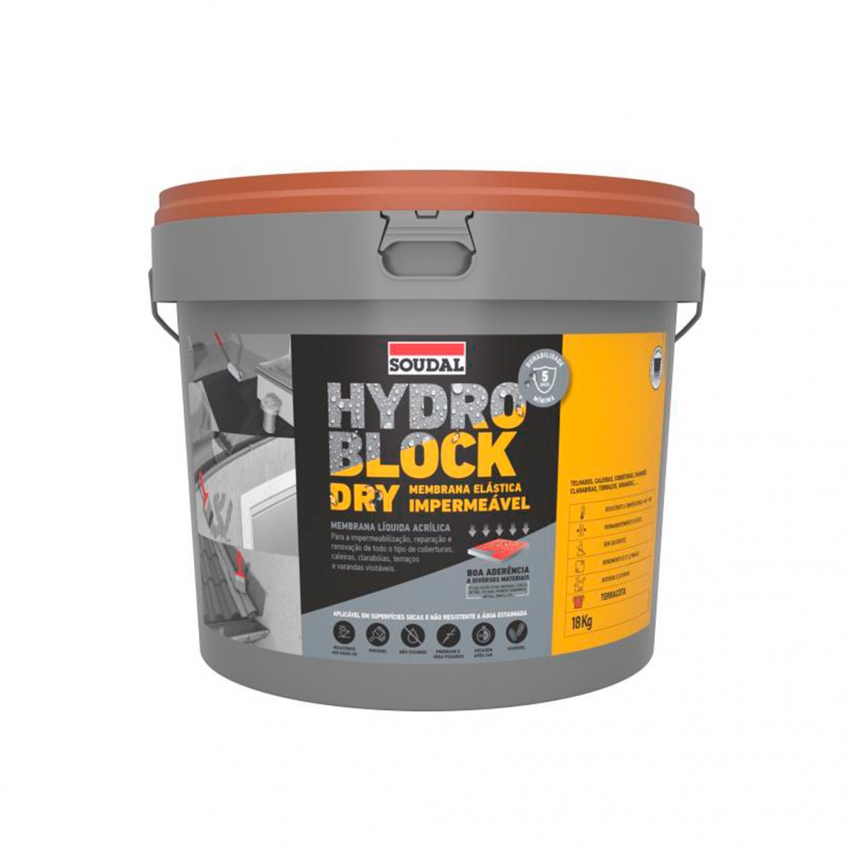 Revestimento Acrílico Impermeável Soudal Hydro Block Dry - 04753-155 ...