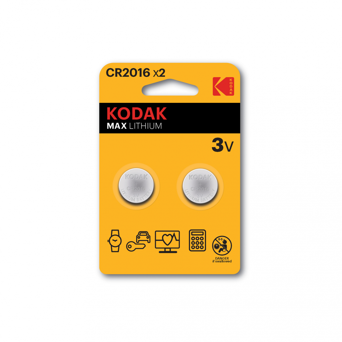 Pilha KODAK Ultra CR2016 Blister 2un - 2121222000161-1 | Armazéns Reis