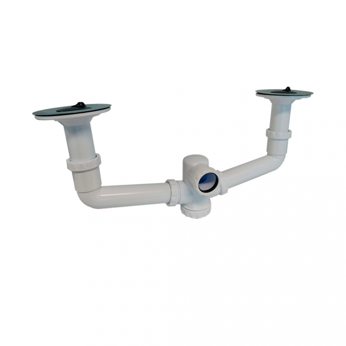 Sifão de Banca Duplo H2OUT Ø115 com Válvula e Tampão - 2121221000032-1 ...