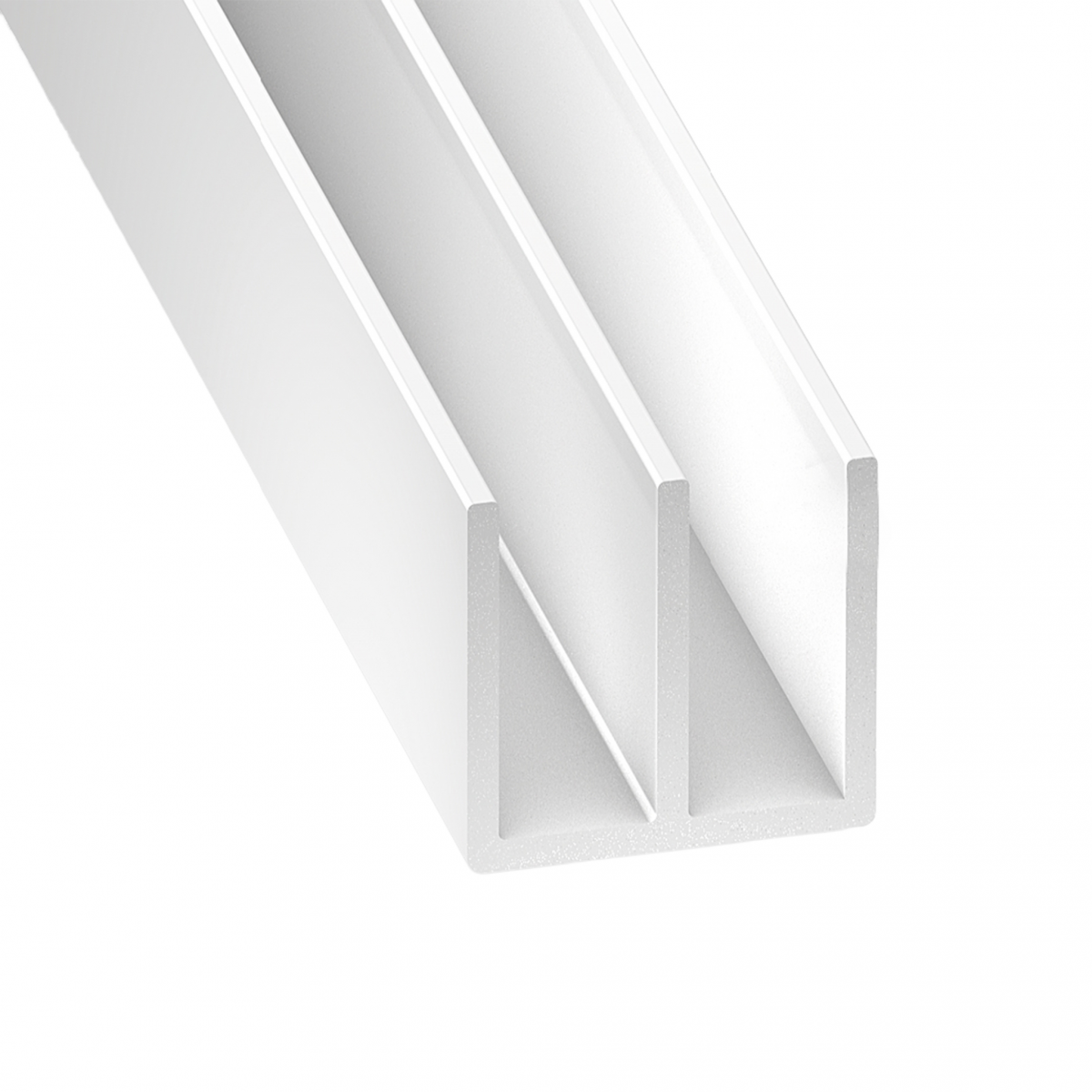 Perfil de PVC Duplo U 2m - 02625-2 - Armazéns Reis