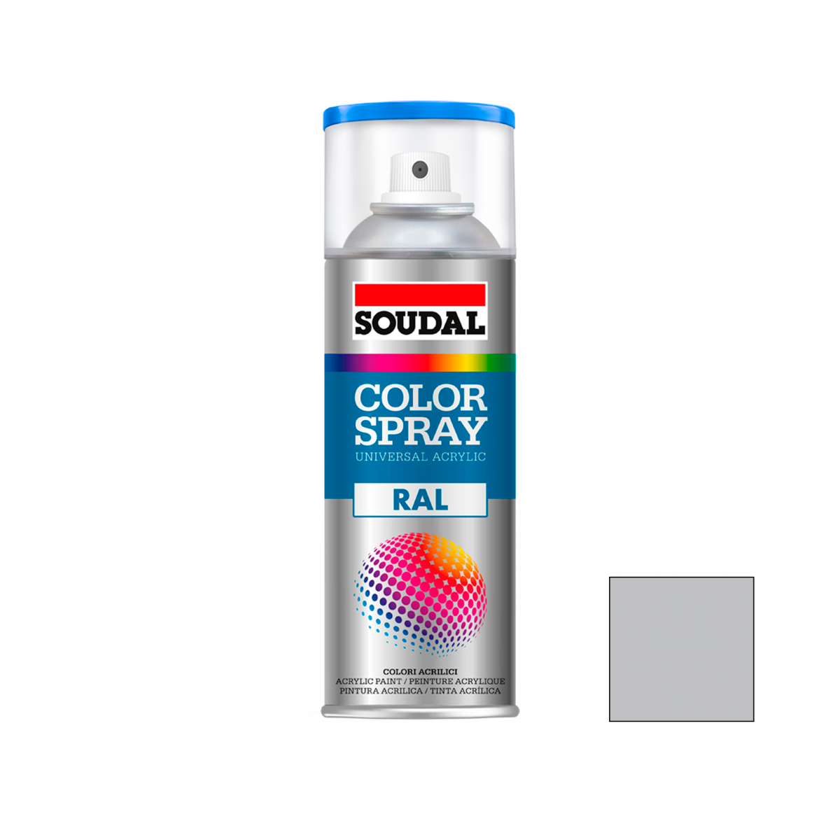 Spray Soudal RAL 9006 Metálico - 2120370000351-1 | Armazéns Reis